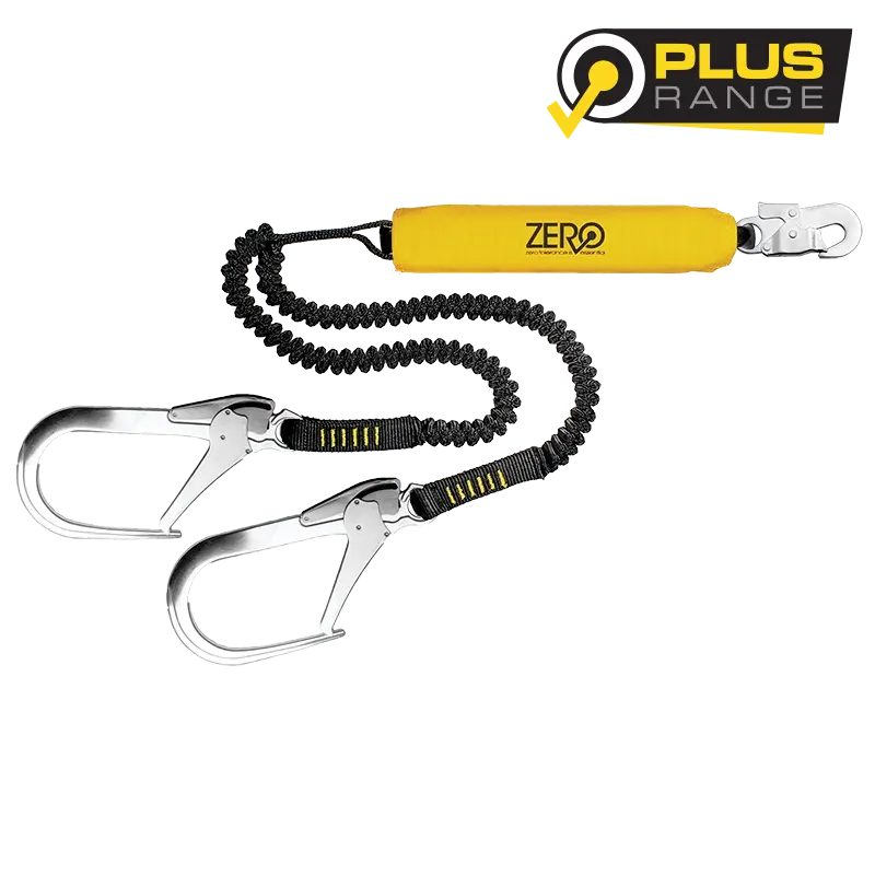 Scaffpro2 - Double elasticated lanyard with snaphook & 110mm scaffold hooks | Zero